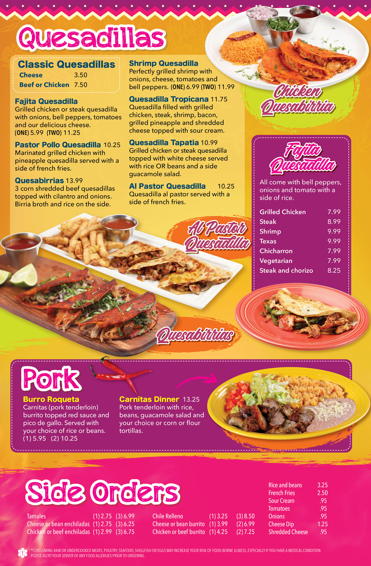 Menu – El Mezcal mexican Restaurant & Bar