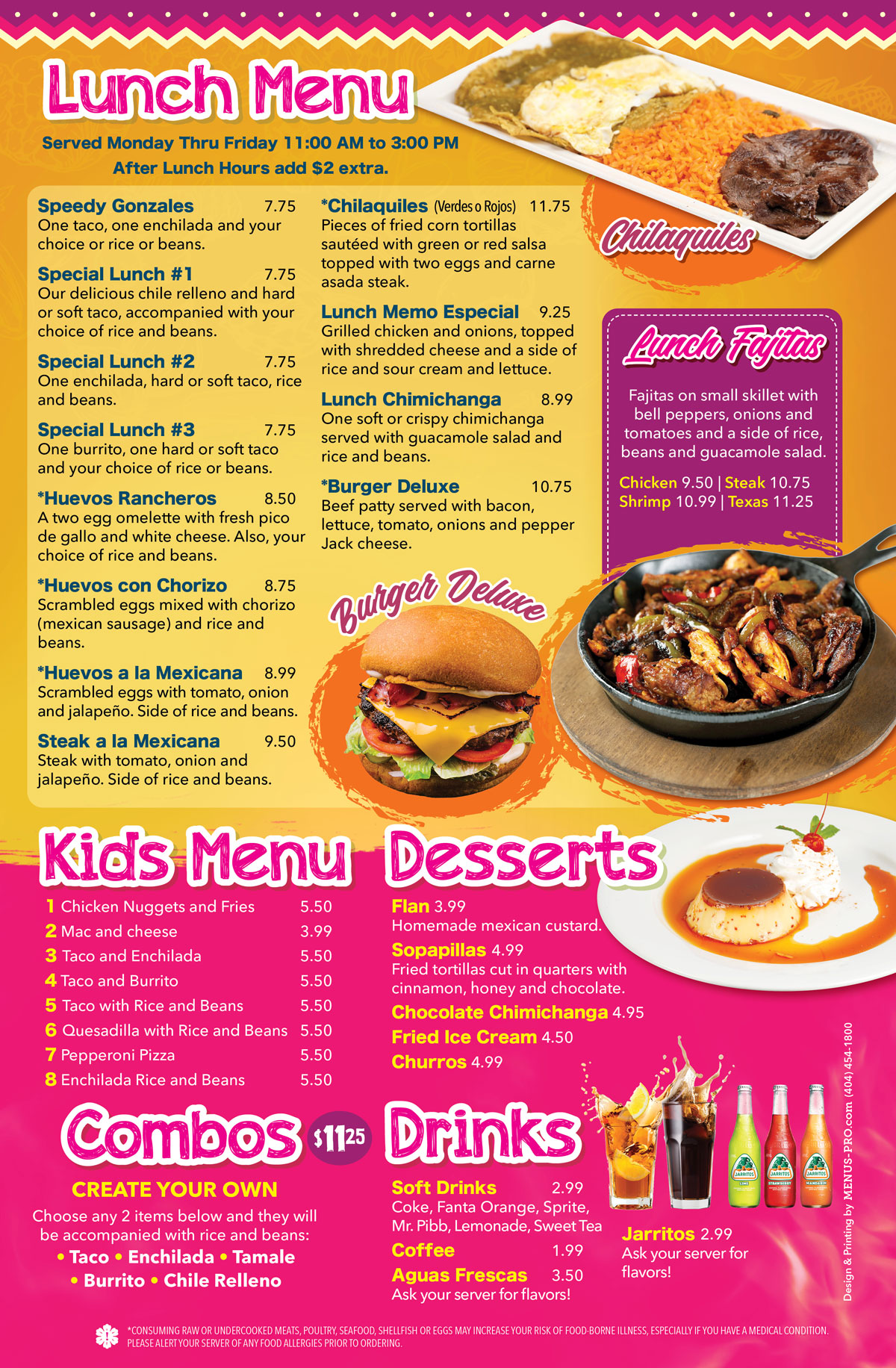 Menu – El Mezcal mexican Restaurant & Bar